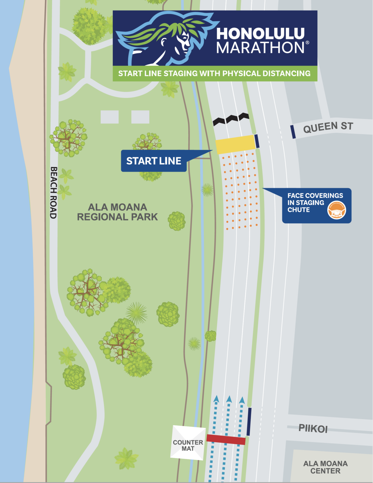 2021 Honolulu Marathon Start : Honolulu Marathon