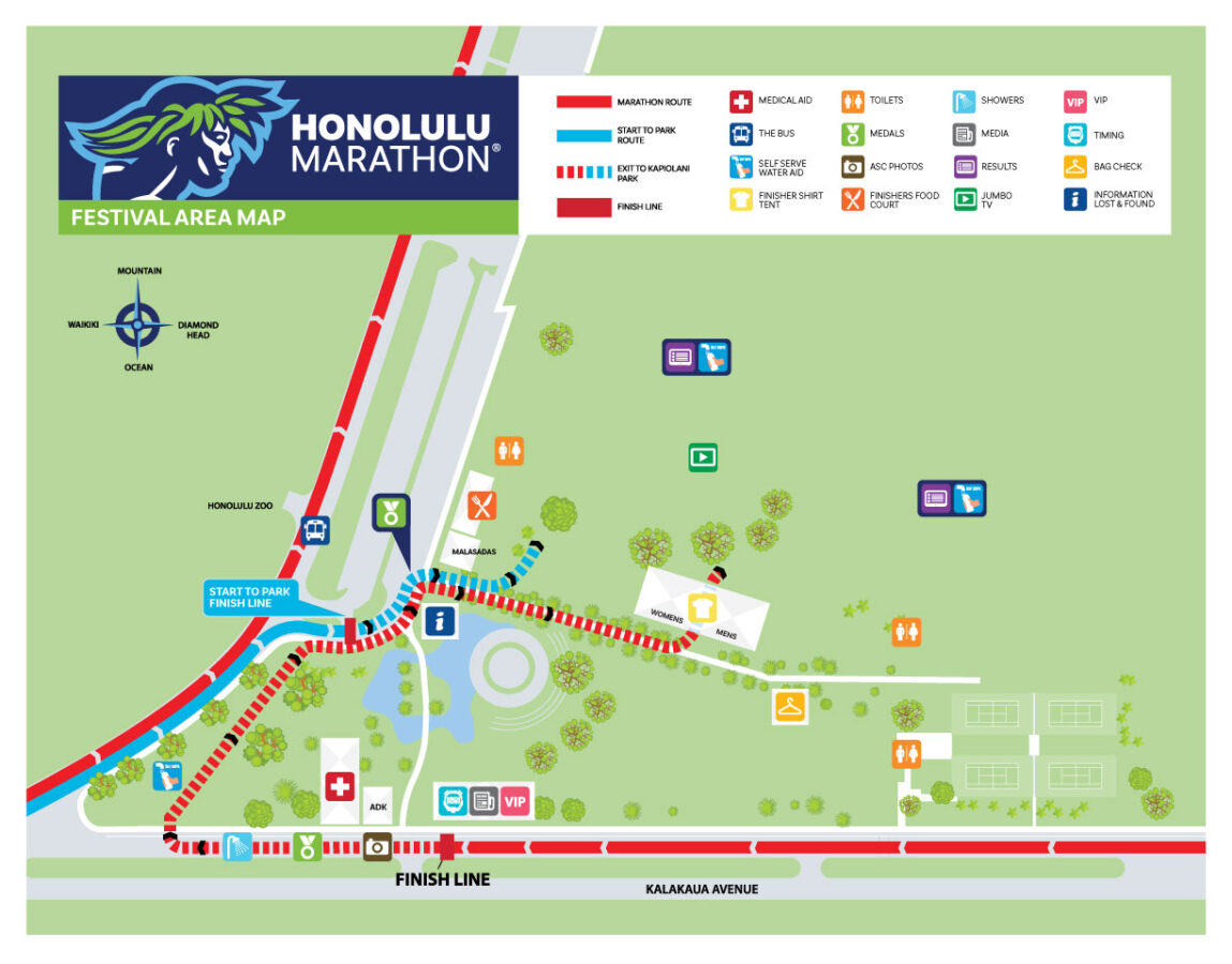 Finish Area : Honolulu Marathon