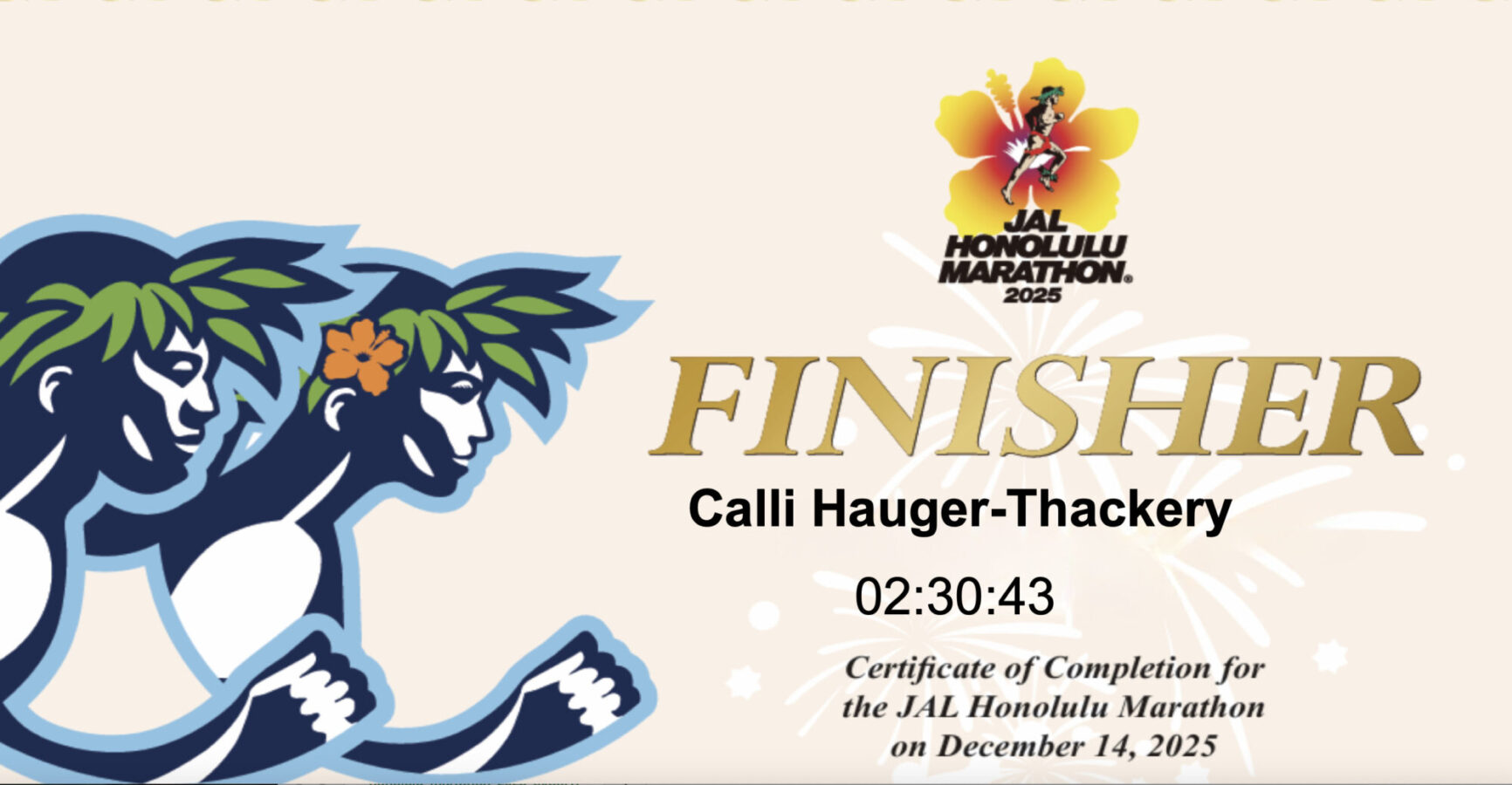 Results & Certificate Download : Honolulu Marathon